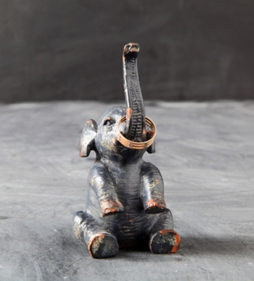 Silver elephant ring holder store