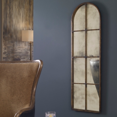 Click here for Uttermost Amiel Arched Brown Mirror  Brown/Gold prices