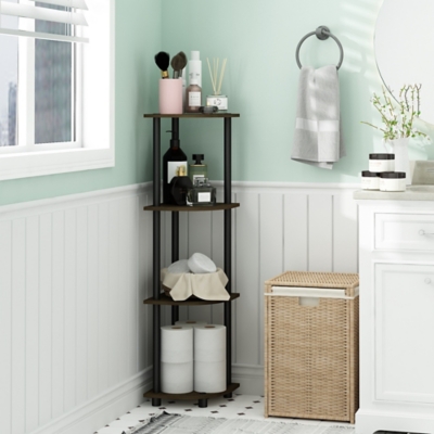 Furinno Turn-N-Tube 4-Tier Corner Display Rack Multipurpose Shelving ...