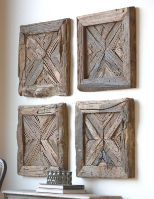 Click here for Uttermost Rennick Reclaimed Wood Wall Art  Brown prices