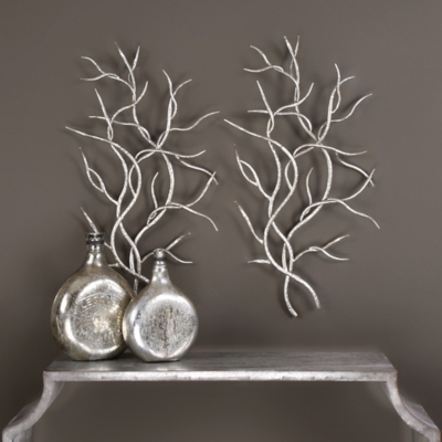 Click here for Uttermost Silver Branches Wall Art Set of 2  Gold prices