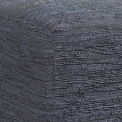 Simpli Home Fredrik Woven Leather Square Pouf | Ashley Furniture HomeStore