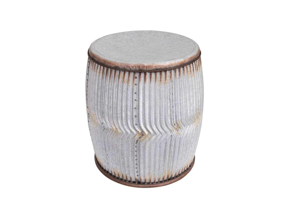 Storied Home Round Metal Stool side Table