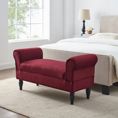 Click here for Linon Lillian Bench  Red prices