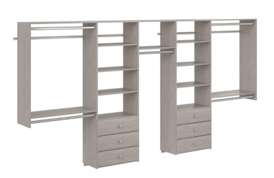 Click here for EasyFit 108-144  W Shared Deluxe Closet System  We... prices