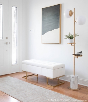 Click here for LumiSource Midas Storage Bench  Gold/White prices