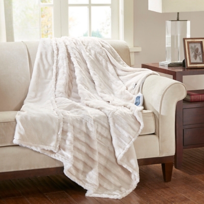 Click here for Heated Duke Faux Fur Heated Throw  Ivory prices