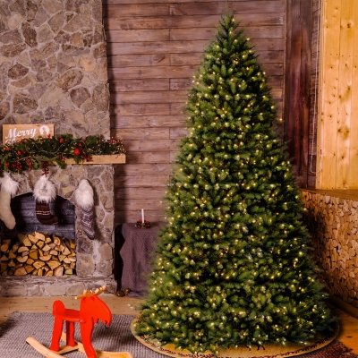 National Tree Company 10 ft. Dunhill Fir Tree with Clear Lights  Green