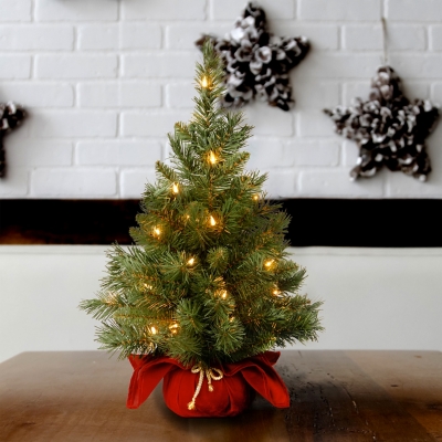 24" Majestic Fir Tree with Clear Lights | Ashley Furniture HomeStore