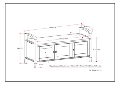 Warm Shaker Entryway Storage Bench | Ashley