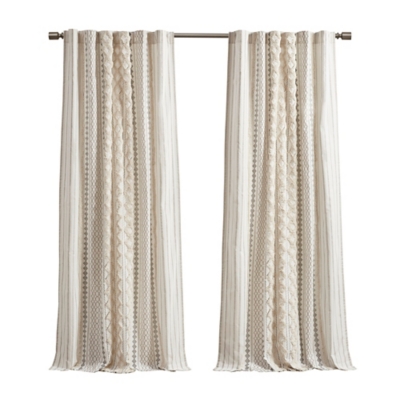 Click here for Hills Cotton Printed Curtain Panel with Chenille S... prices