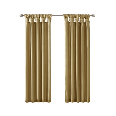 Click here for Lillian Twist Tab Lined Window Curtain Panel  Bron... prices