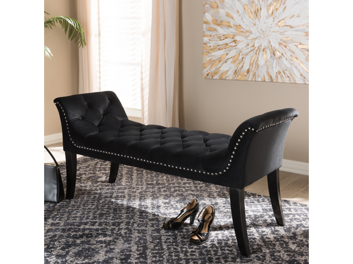Baxton Studio Chandelle Upholstered Bench Ashley