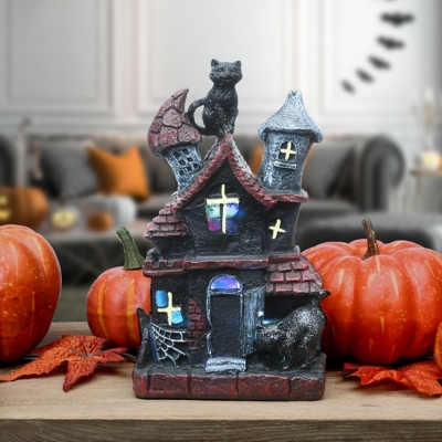 Click here for National Tree Company Black Cats Haunted House wit... prices