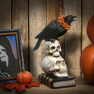 Click here for National Tree Company 11 Polyresin Crow and Skulls... prices