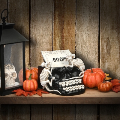 Click here for National Tree Company Polyresin Skull Typewriter w... prices