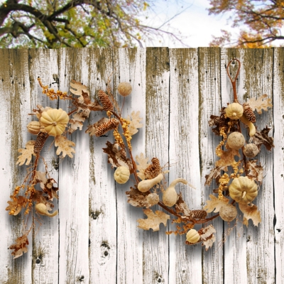Click here for National Tree Company 72 White Pumpkin Garland prices