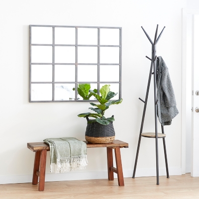 Click here for Bayberry Lane Window Pane Wall Mirror  Black prices