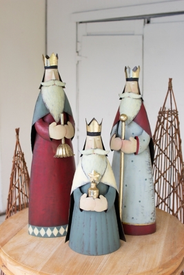 Click here for Kalalou Painted Metal Kings (Set of 3)  Multi prices