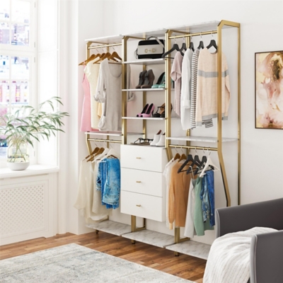 CosmoLiving by Cosmopolitan Gwyneth Closet Organization System 72 ...