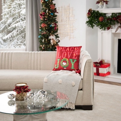 Click here for Nourison Mina Victory Peanuts Peace Love Joy Pillo... prices