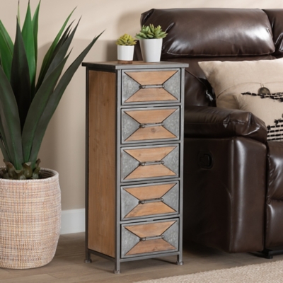 Click here for Baxton Studio Laurel Wood 5-Drawer Storage Cabinet... prices