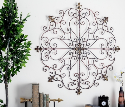 Click here for Bayberry Lane Fleur De Lis Medallion Wall Decor  B... prices