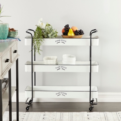Click here for Bayberry Lane Rolling 3 Shelve Storage Cart  White prices