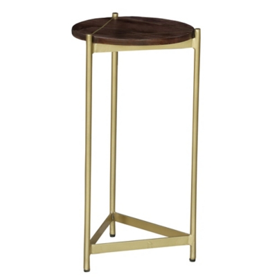 The Urban Port Corner Table with Triangular Metal Base | Ashley