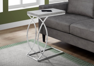 Monarch Specialties Modern Rectangular C Shape Accent Table Ashley