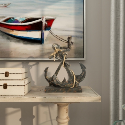 Click here for Bayberry Lane Anchor Sculpture with Rope Accents... prices