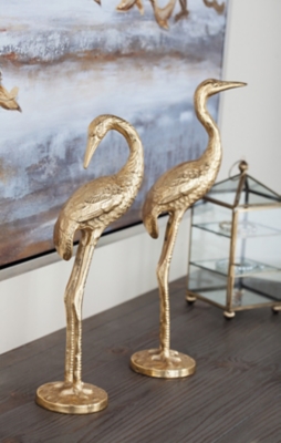 Click here for Bayberry Lane Flamingo Sculpture (Set of 2)  Gold prices