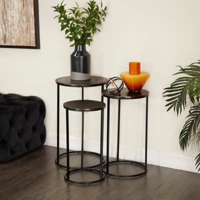 Bayberry Lane Aluminum Transitional Accent Table Set of 3 | Ashley