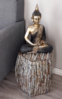 Click here for Bayberry Lane Mother of Pearl Hexagon Accent Table... prices