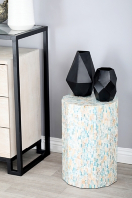 Click here for Bayberry Lane Mother of Pearl Accent Table  Blue prices