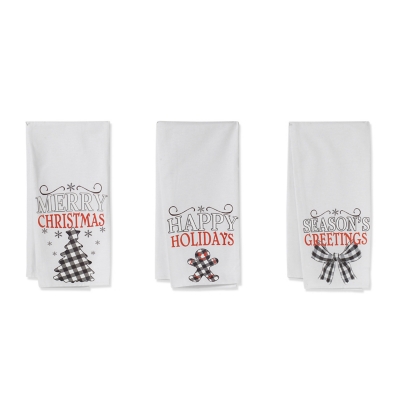 GIL Holiday Design Tea Towels (Set of 3) | Ashley