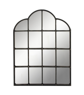 Bayberry Lane Arched Crown Window Pane Mirror | Ashley