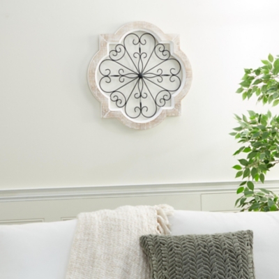 Click here for Bayberry Lane Decorative Scroll Wall Decor  White prices