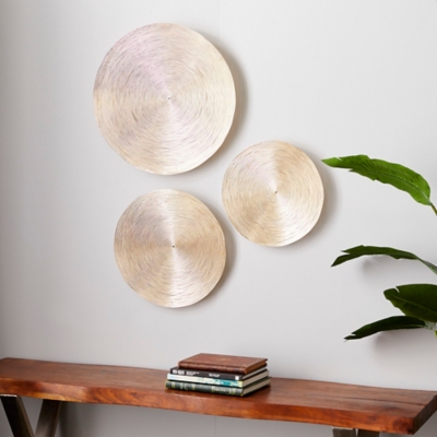 Click here for Bayberry Lane Radial Plate Wall Decor Set of 3  Br... prices