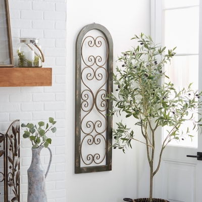Click here for Bayberry Lane Arched Scroll Wall Decor  Brown prices