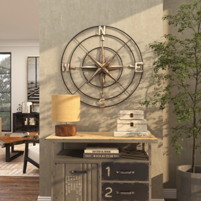 Click here for Bayberry Lane Compass Wall Decor  Gray prices