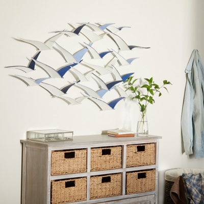 Click here for Bayberry Lane Flying Flock Of Bird Wall Decor  Blu... prices