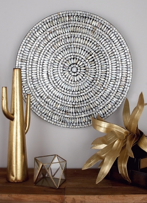 Click here for Bayberry Lane Mother of Pearl Plate Wall Decor  Si... prices