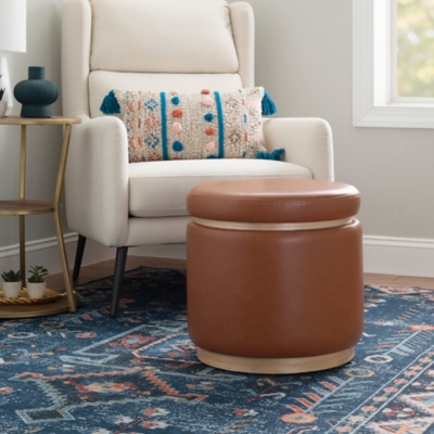 Click here for Linon Bridget Storage Ottoman  Caramel prices