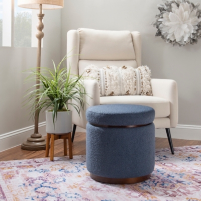 Click here for Linon Bridget Storage Ottoman  Blue Gray prices