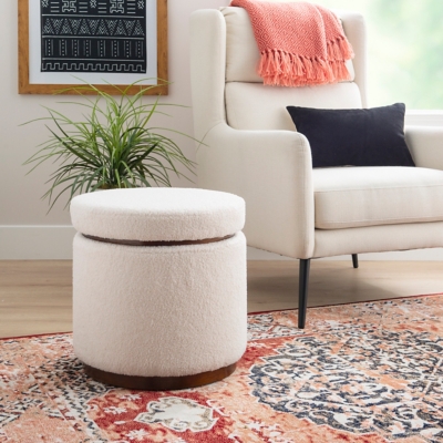 Click here for Linon Bridget Storage Ottoman  Walnut prices