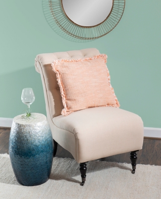 Click here for Linon Keena Ombre Capiz Mosaic Drum Table  Blue prices