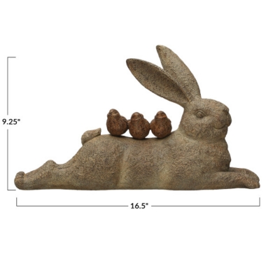 Click here for Storied Home Decorative Resting Rabbit with Birds... prices