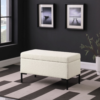 Click here for Kinfine USA Homepop Storage Bench  White prices