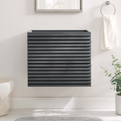 Click here for Render 24 Wall-Mount Bathroom Vanity Cabinet  Gray prices